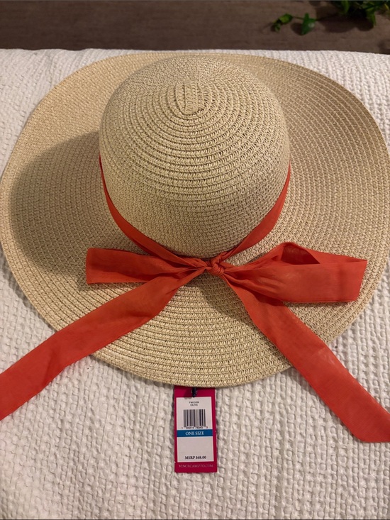 Vince Camuto | Accessories | Nwt Vince Camuto Natural Straw Sun Hat ...